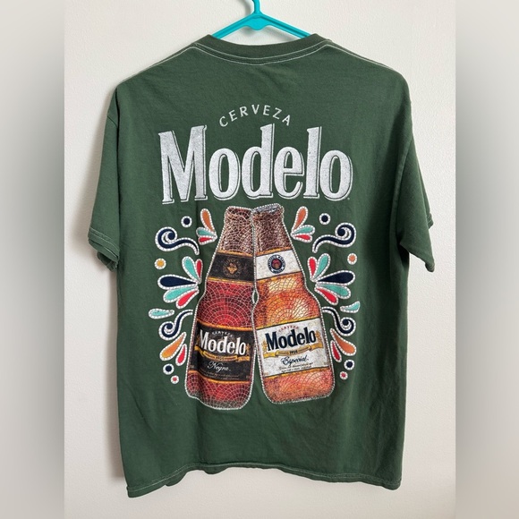 ModelCo | Shirts | Nwt Urban Outfitters Green Modelo Graphic Tshirt ...